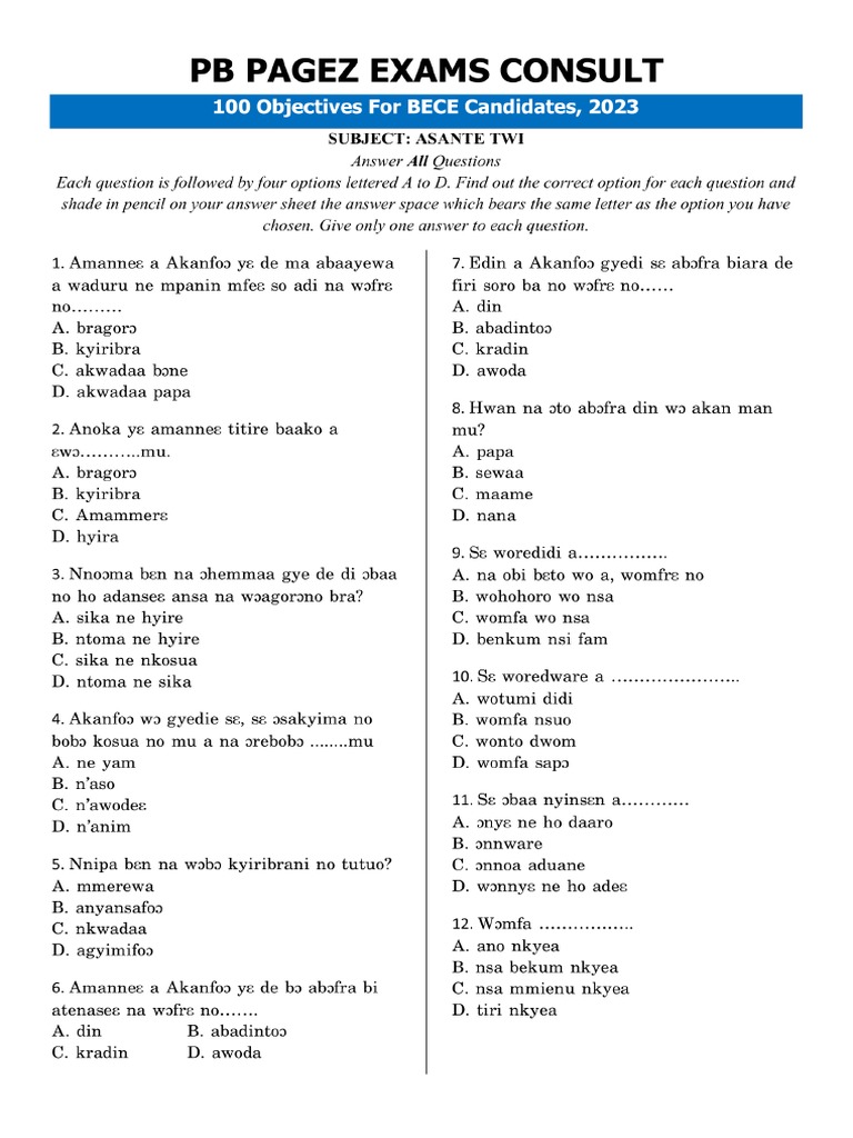 Asante 100 Obj | PDF