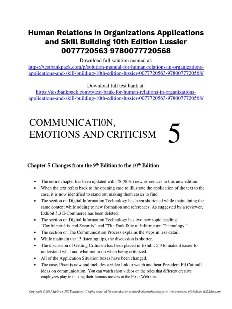 Human Relations in Organizations Applications and Skill Building 10th ...