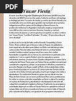 Ensayo Literario de La Obra Yawar Fiesta - JMA | PDF