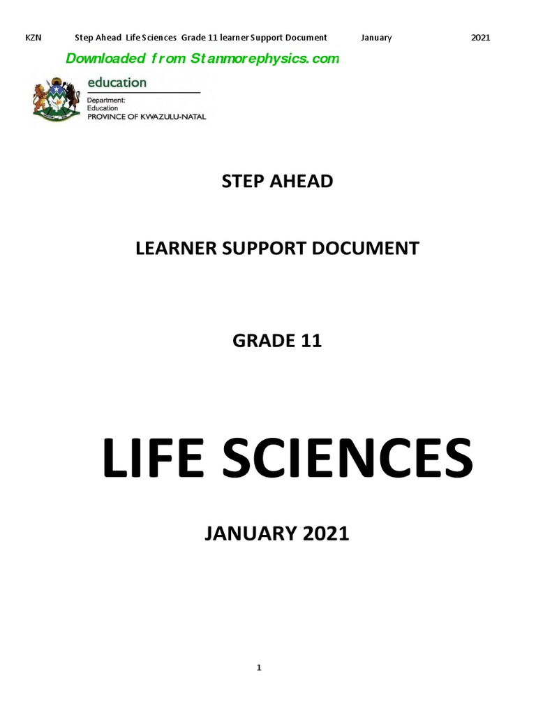KZN STEP AHEAD Life Sciences Learner Support Grade 11 | PDF