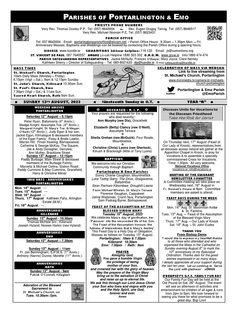 Parish News & Events Update | PDF