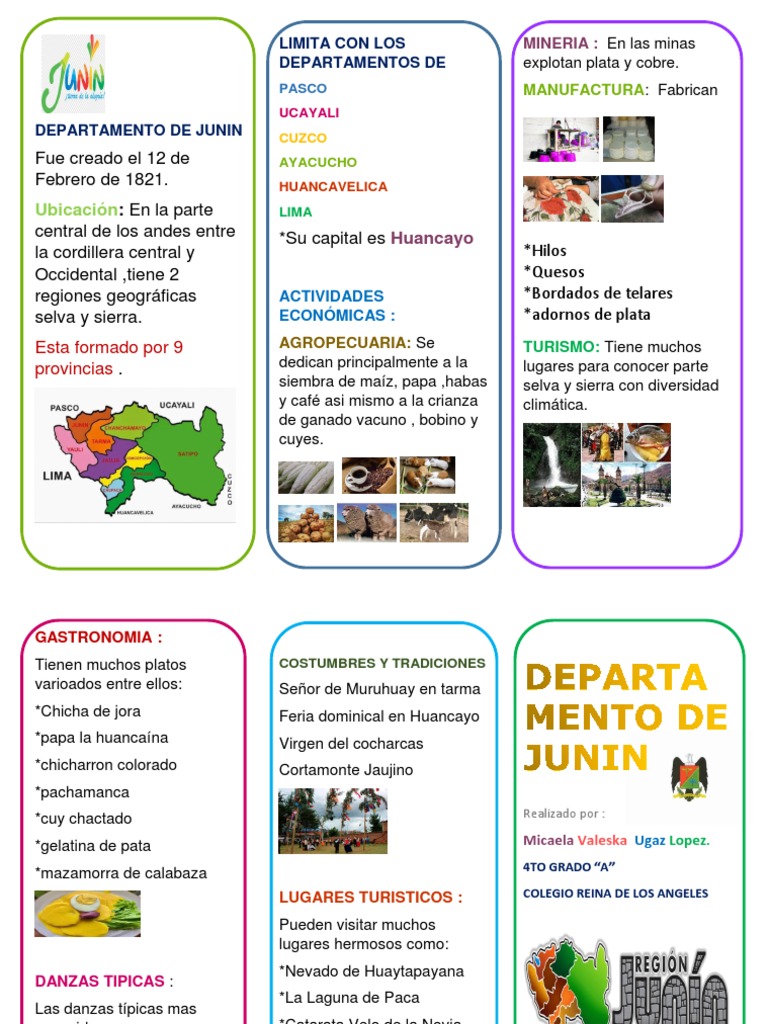 JUNIN Triptico | PDF | Ciencias sociales