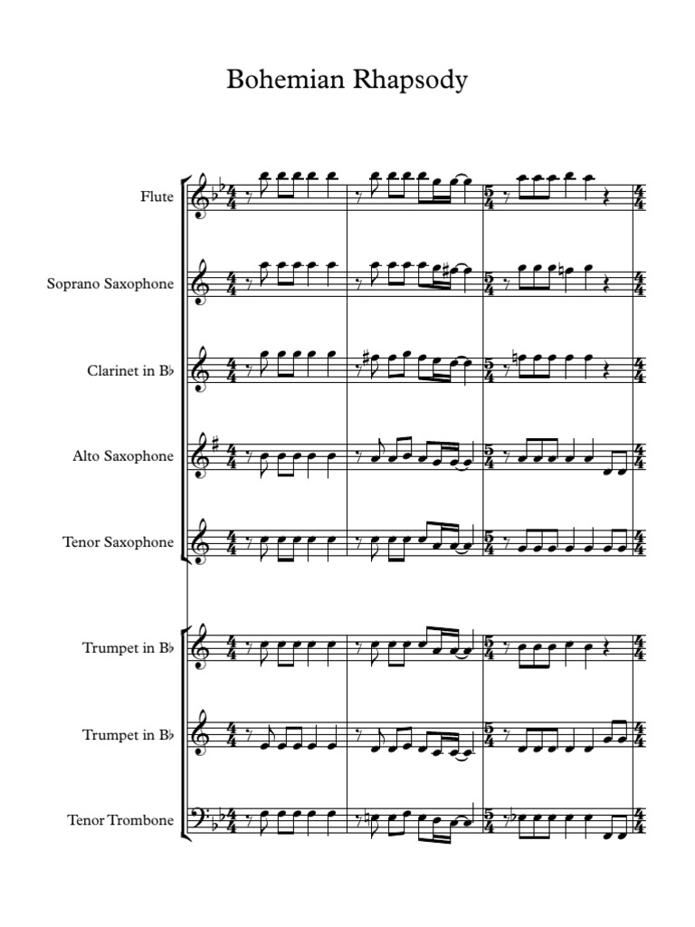 Bohemian Rhapsody - Full Score | PDF