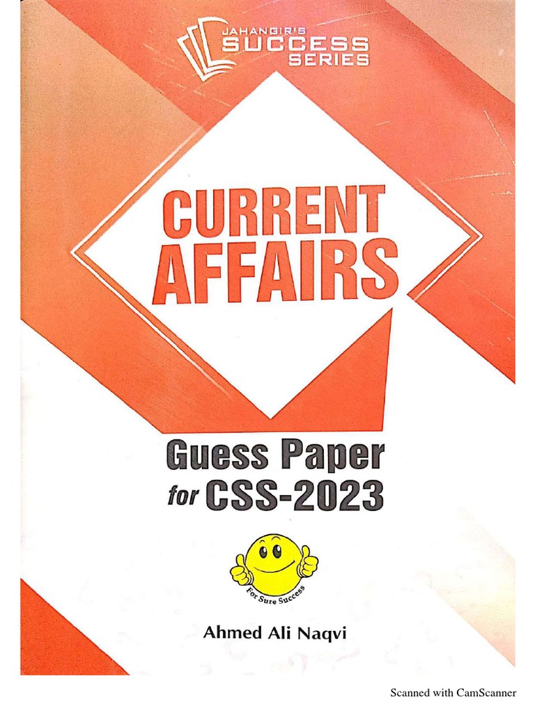 JWT Current Affairs Guess Paper 2023 | PDF