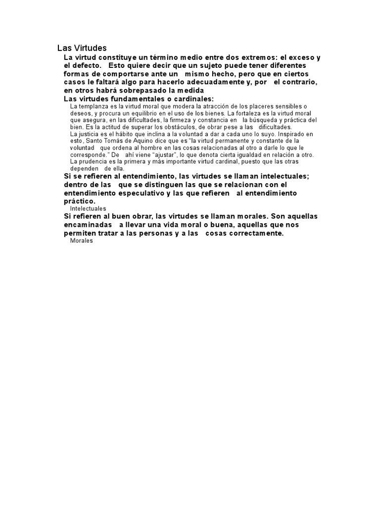 Las Virtudes | PDF | Crecimiento personal y profesional | Relaciones ...
