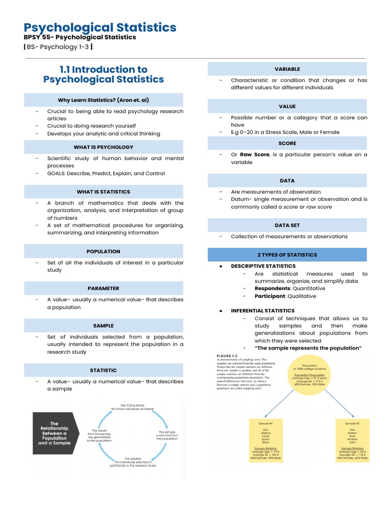 Introduction to Psychological Statistics | PDF