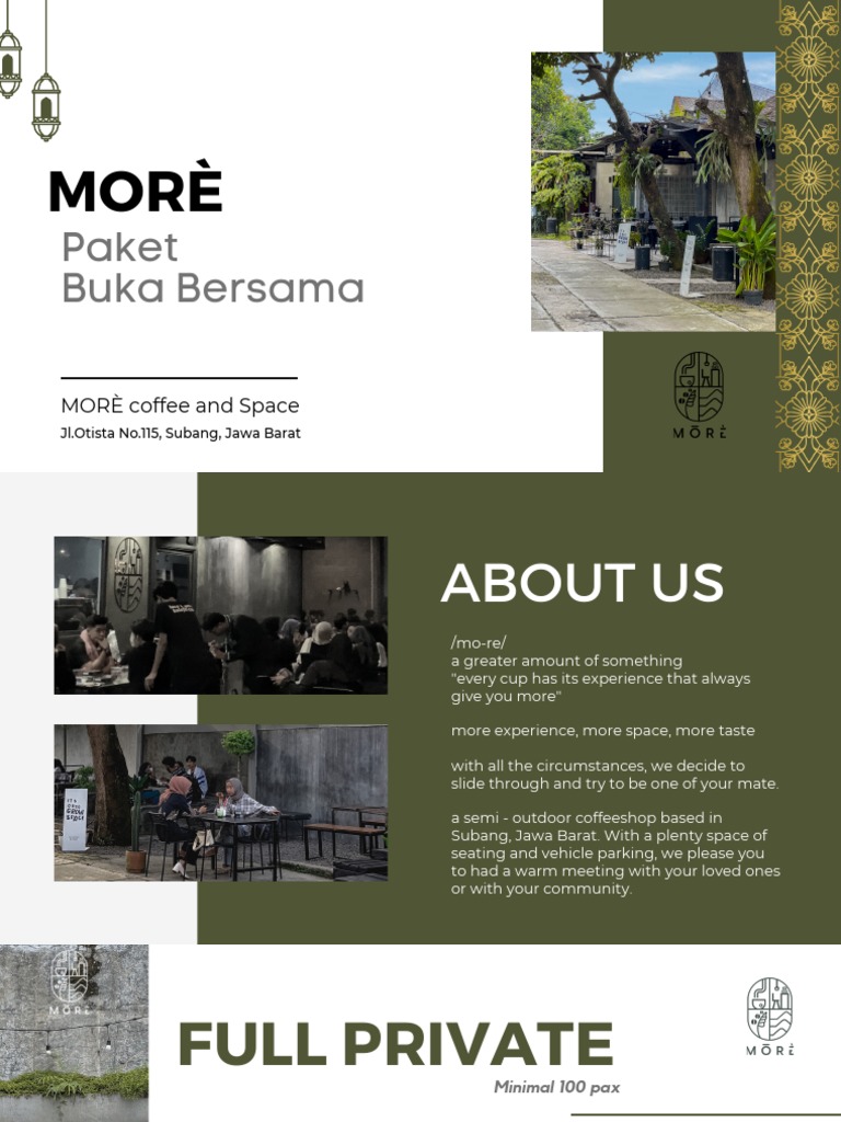 MORÈ Bukber Packages 2023 | PDF