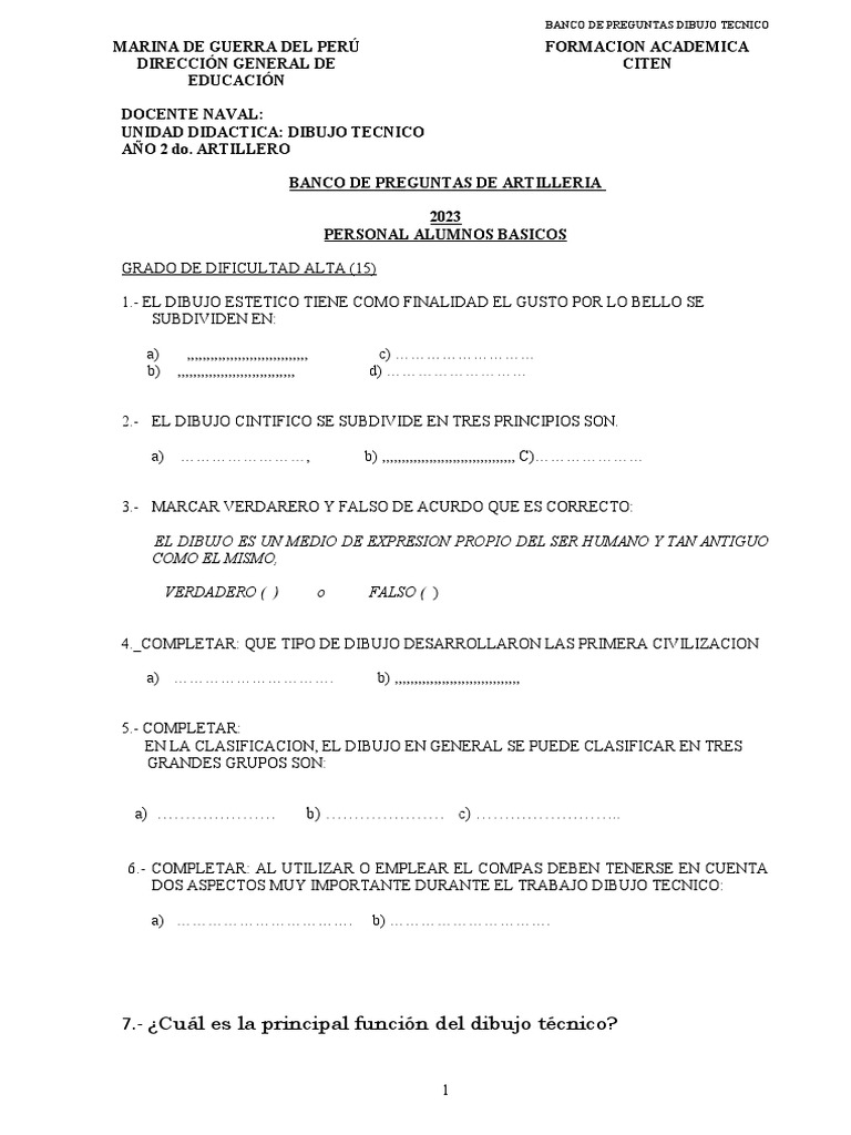 Examen Dibujo-1 | PDF | Dibujo | Euclides