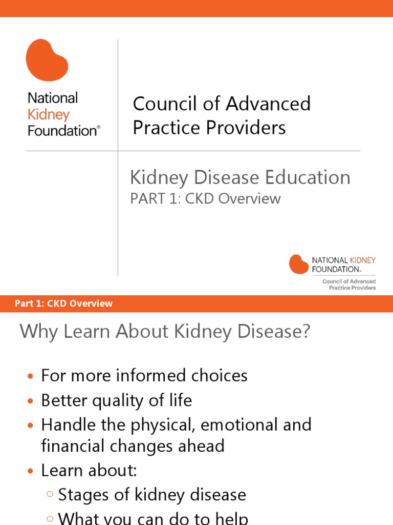 Part One - Kde - Final | PDF | Chronic Kidney Disease | Kidney