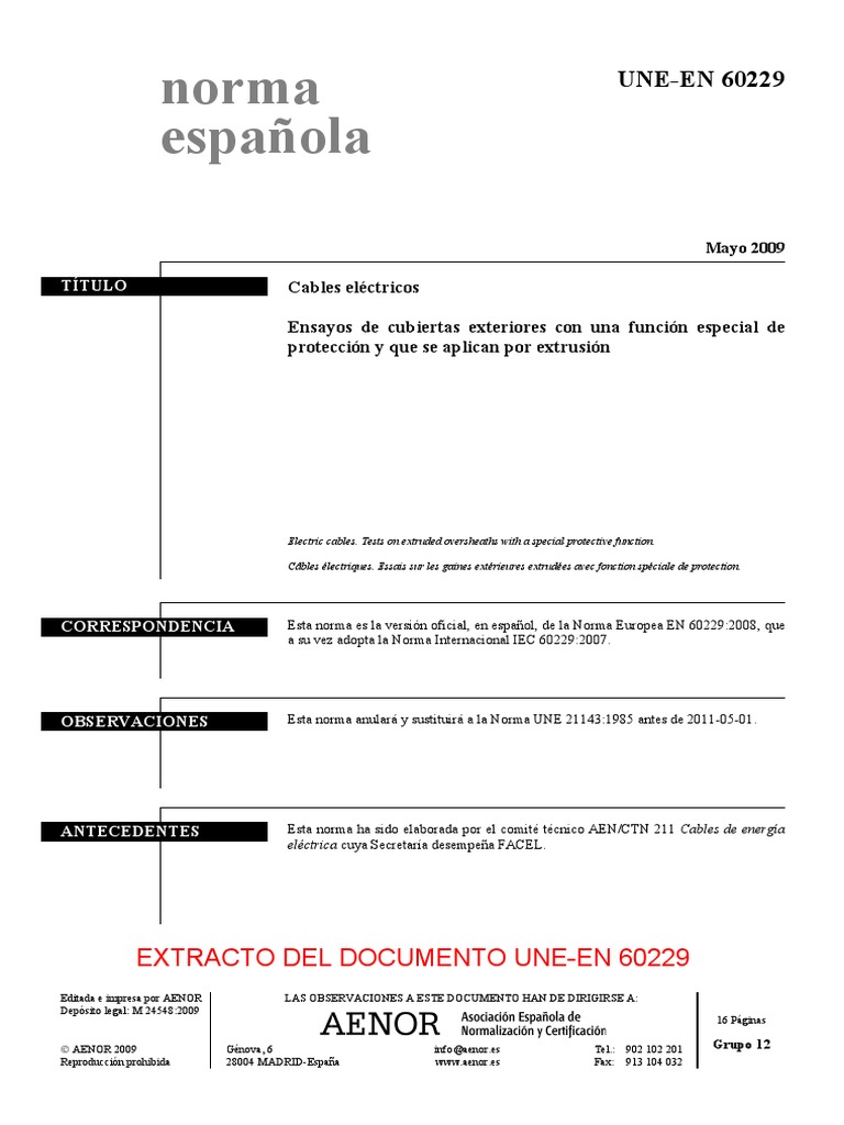 Ensayos de Cables según IEC 60229 | PDF | Bienes manufacturados ...