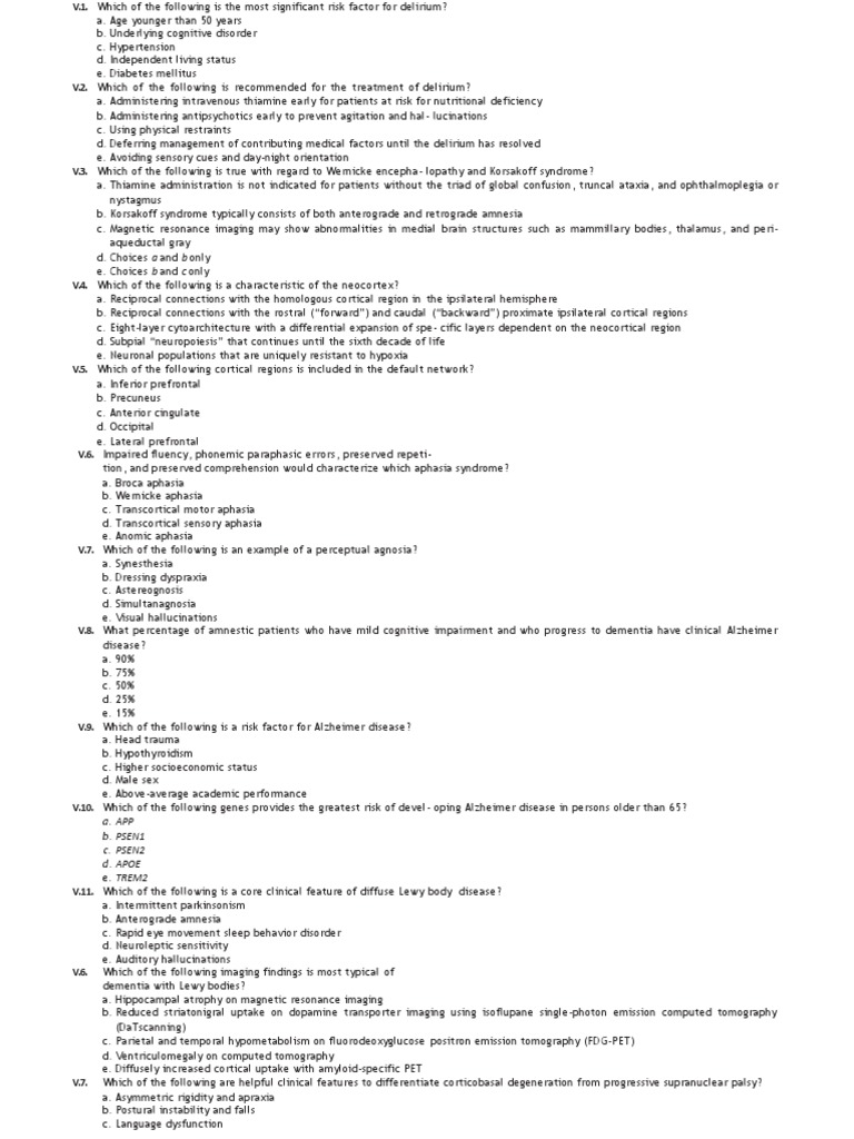 Psychiatry MCQs 5 | PDF