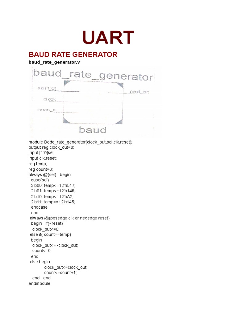 UART Project With Code | PDF UART Project With Code | PDF