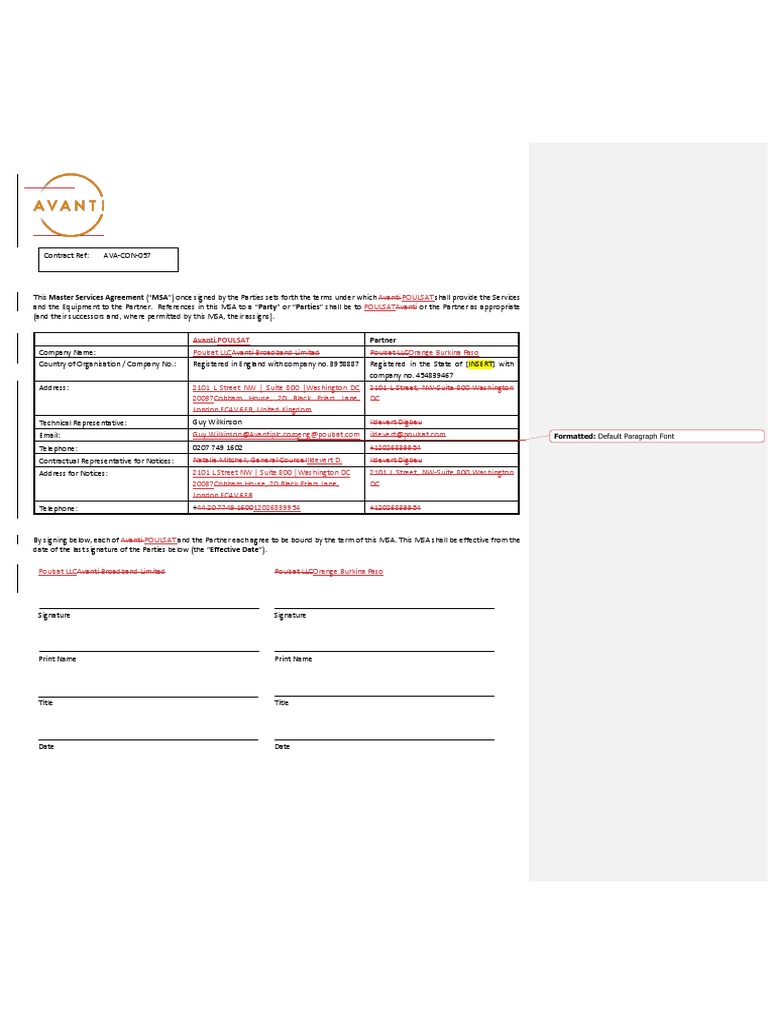 Master Services Agreement | PDF | Law | Technology & Engineering