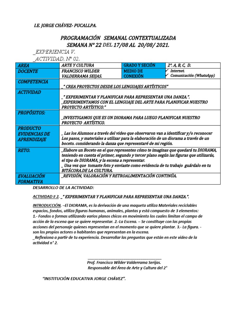 Ficha de Actividad de Arte de 2° Exp. #5. Activ. #2. | PDF