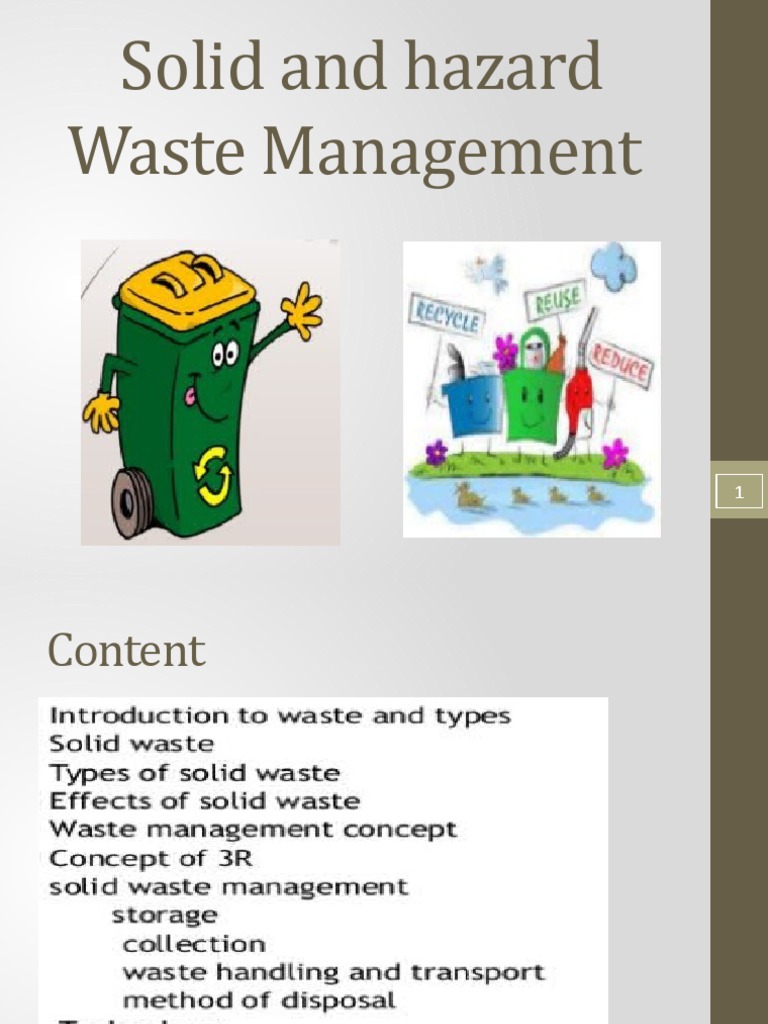 Chapter 5 Solid and Hazard Waste Management | PDF