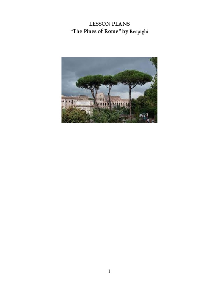 Pines of Rome Lesson Plans | PDF | Poetry | Classics