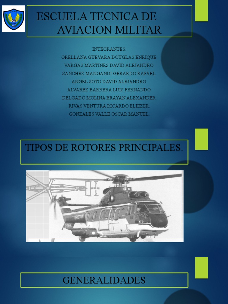 Tipos de Rotores de Helicópteros | PDF | Helicóptero | Rotor del helicóptero