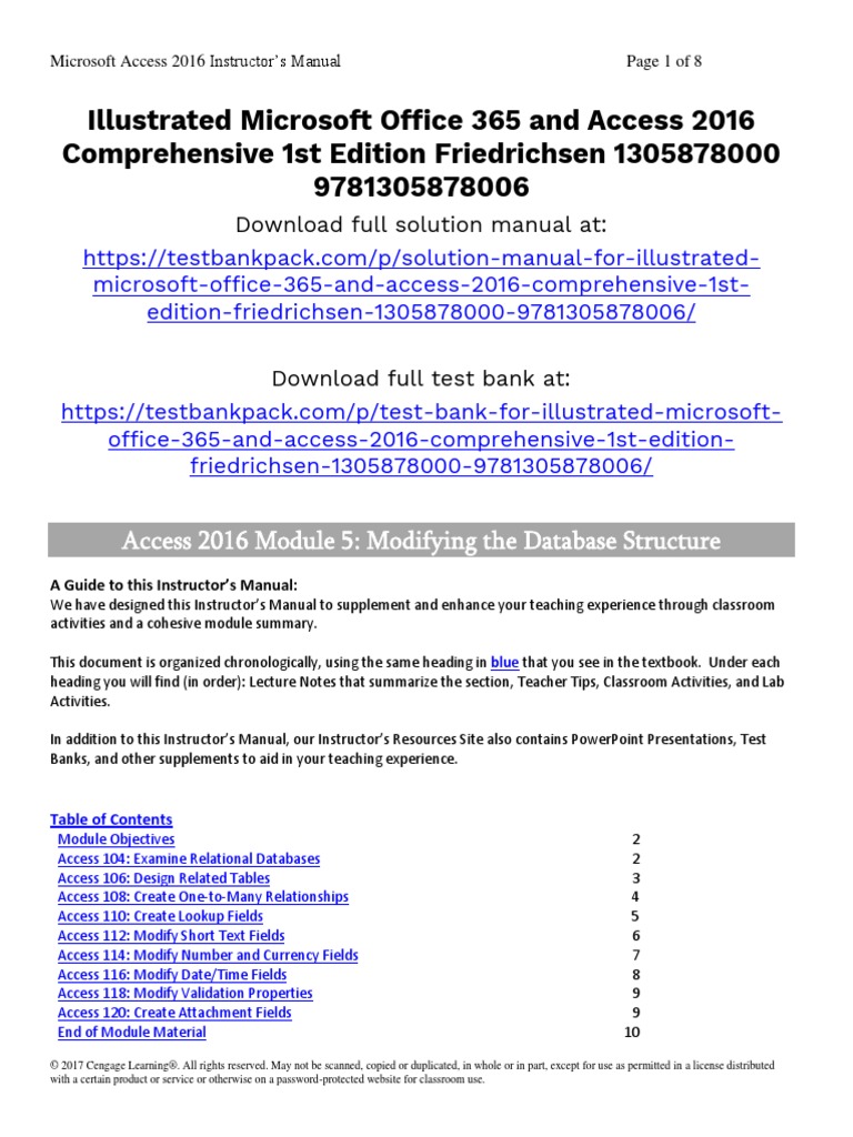 Illustrated Microsoft Office 365 and Access 2016 Comprehensive 1st Edition Friedrichsen ...