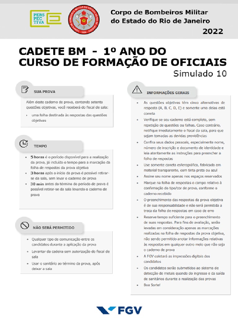 Simulado 10 Modelo FGV | PDF