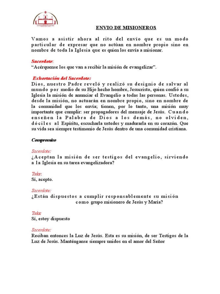 Envio De Misioneros Pdf