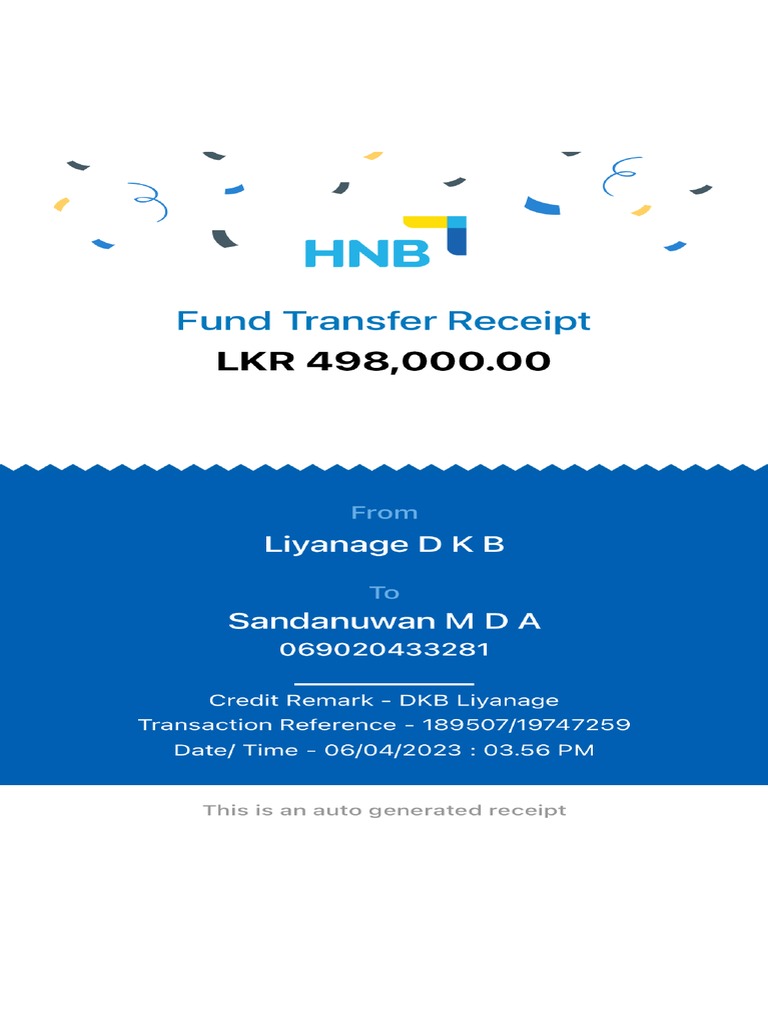 HNB_Transfer_Receipt_06_04_2023_03_56_PM | PDF