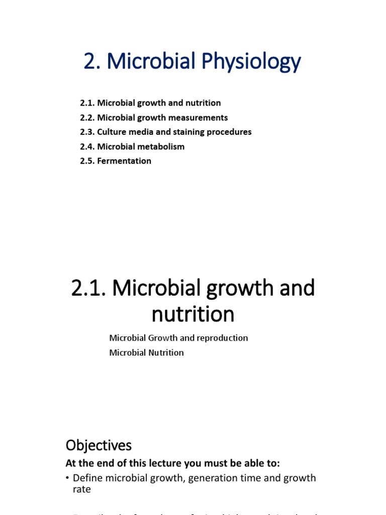 2. Microbial Physiology | PDF