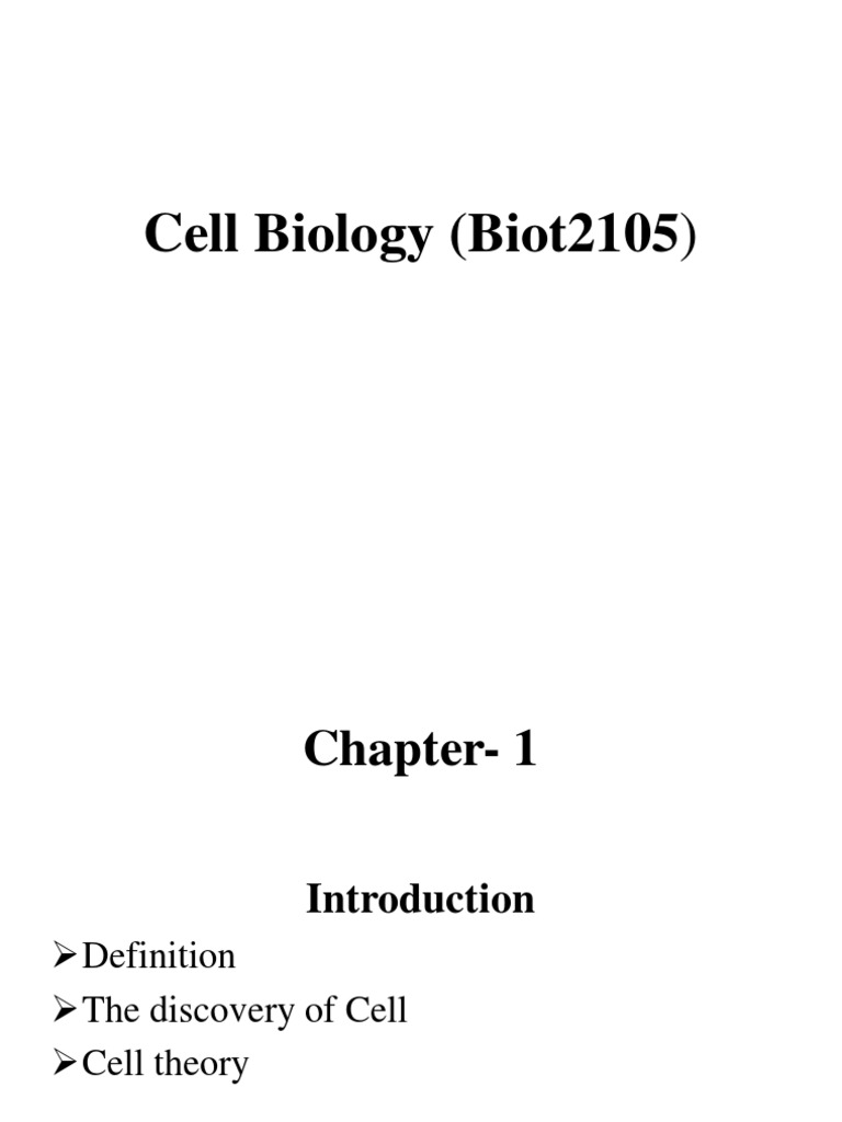 Cell Biology | PDF