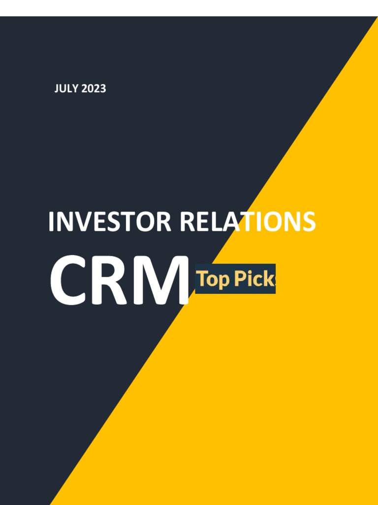CRM IR Strategy Proposal V4 | PDF | Customer Relationship Management ...