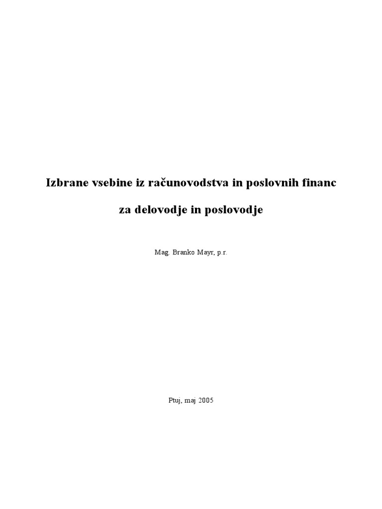 00 RA PIN 2 Mayr Ucbenik Racunov Poslfin | PDF