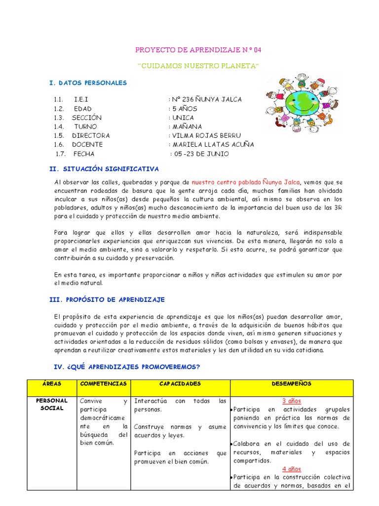 Proyecto Del Medio Ambiente | PDF