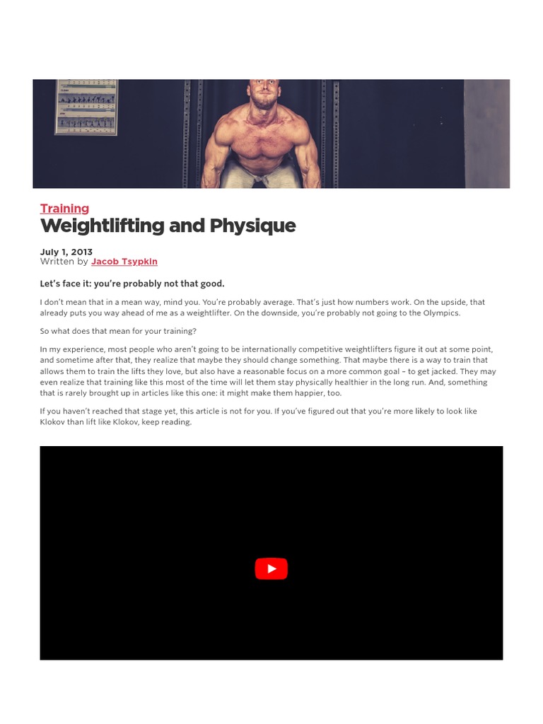 Weightlifting and Physique - Juggernaut Training Systems | PDF ...