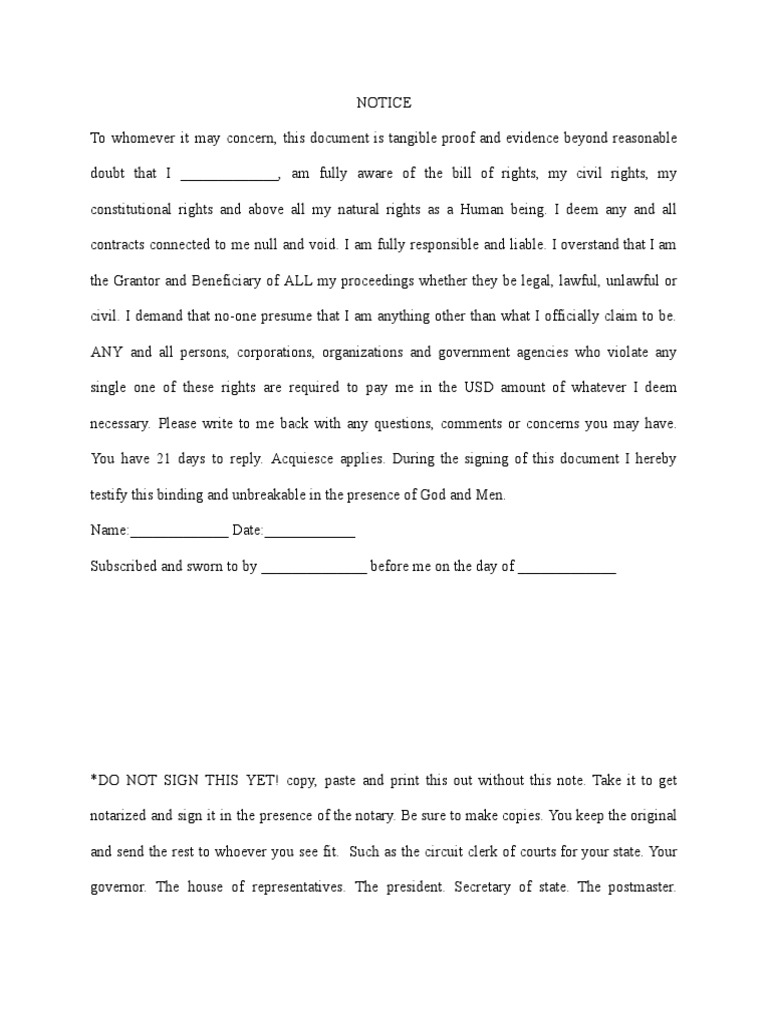 Notice of Rights | PDF