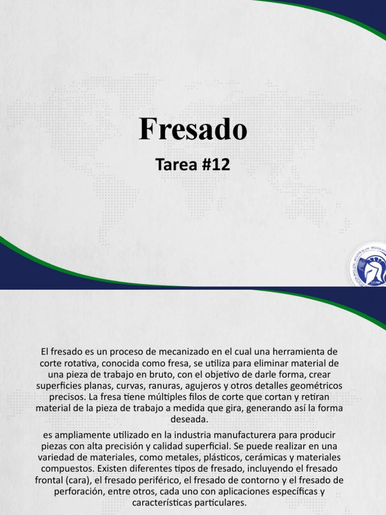 Tarea #12 Fresado | PDF
