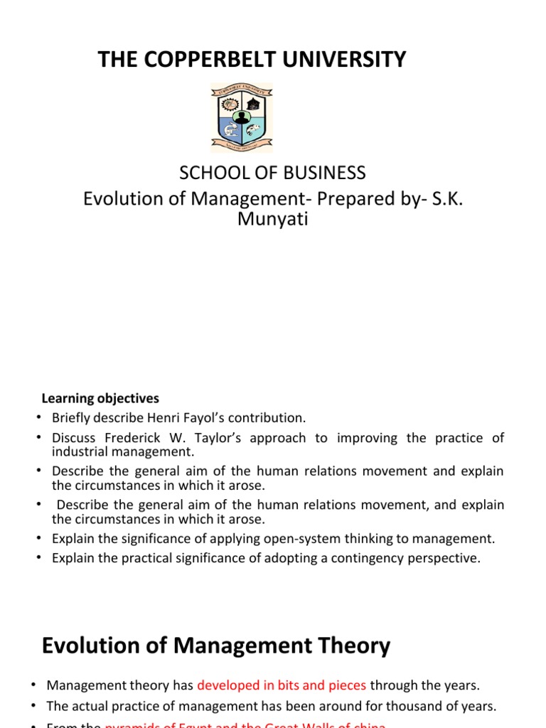 Management Theory Evolution Guide | PDF