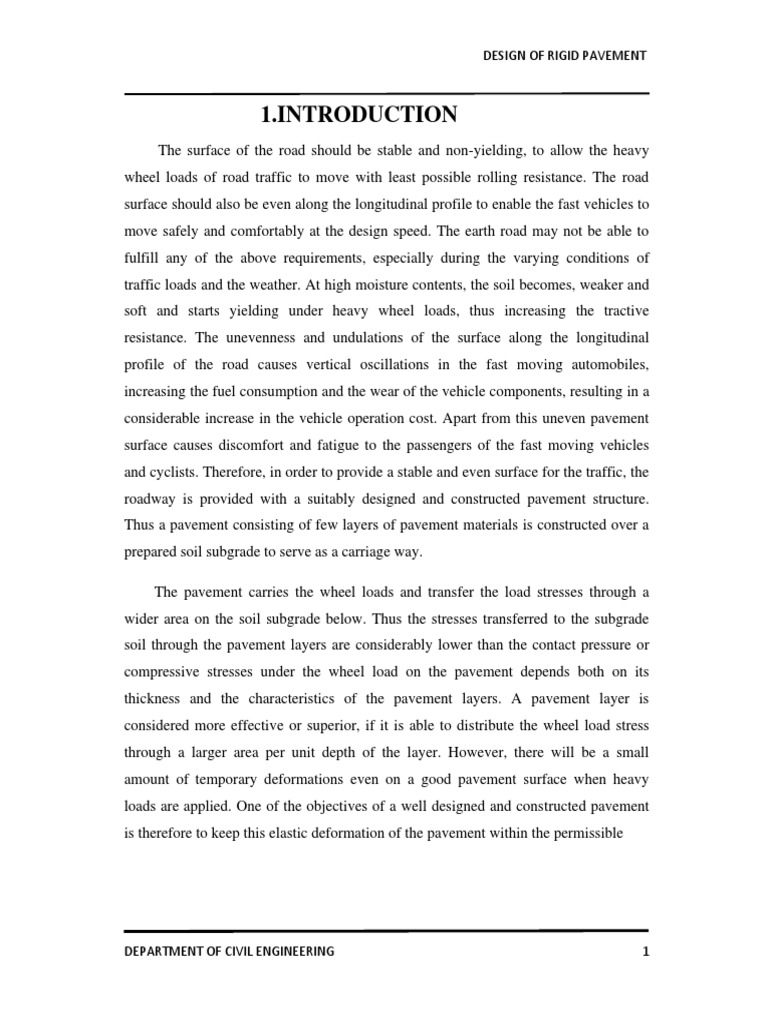 DESIGN OF Rigid PAVEMENT | PDF | Strength Of Materials | Road Surface