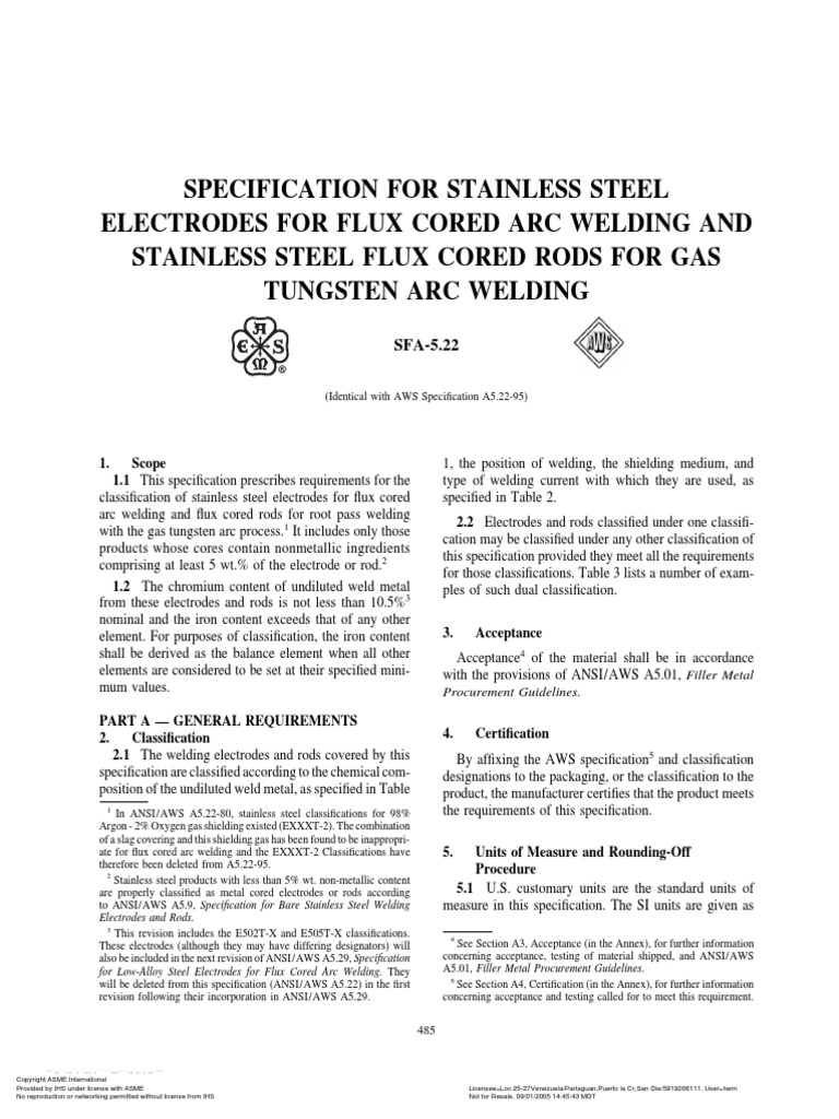 Asme Ii Sfa 5 - 22 | PDF