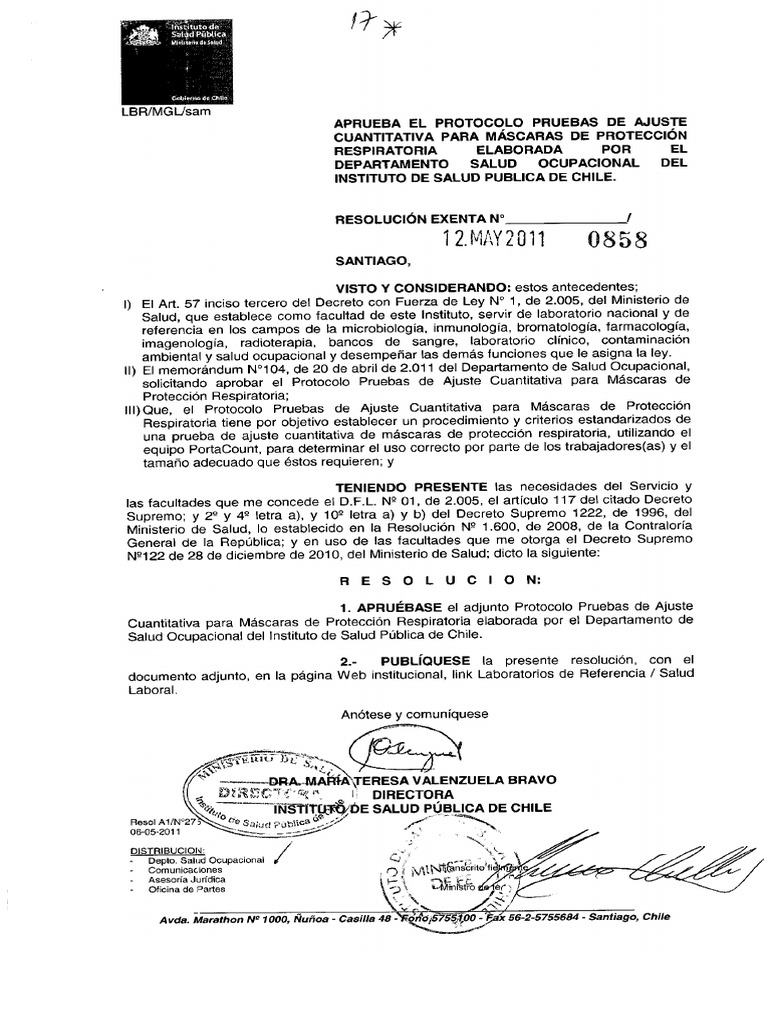 Resolución Protocolo Portacount | PDF