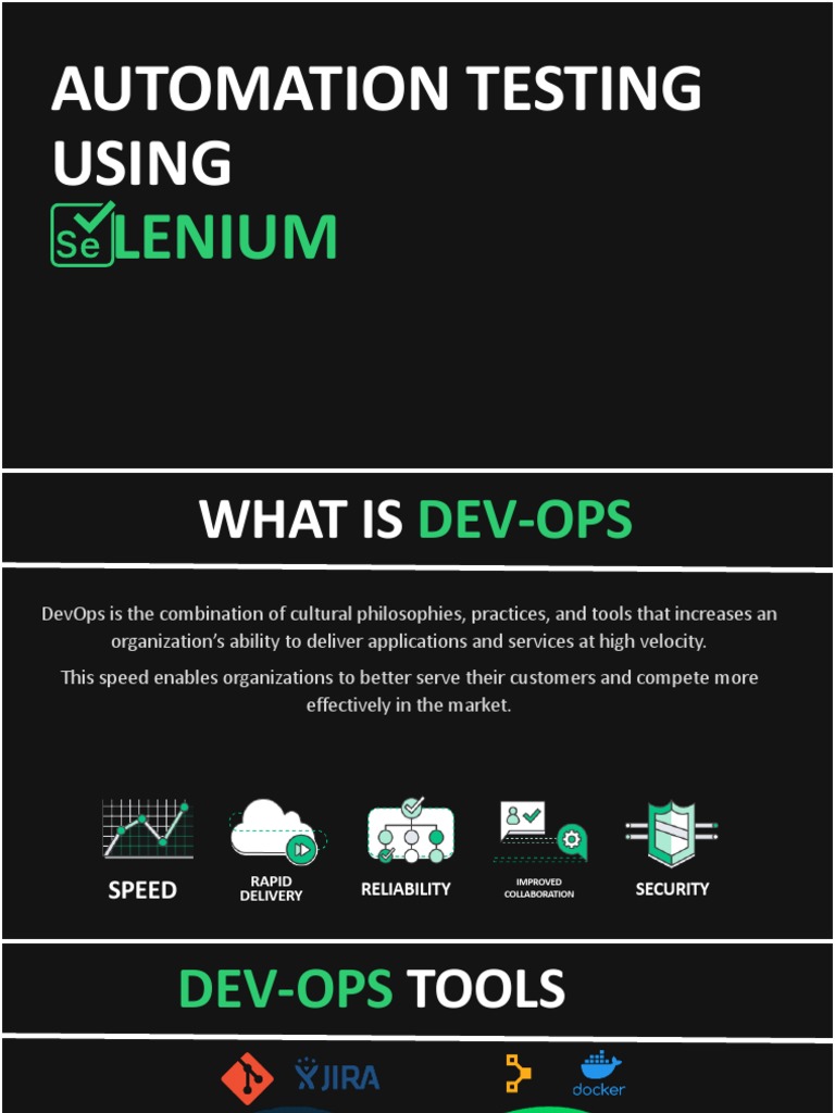 DevOps and Selenium Automation Testing | PDF