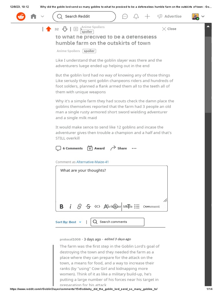 Why Did The Goblin Lord Send So Many Goblins | PDF