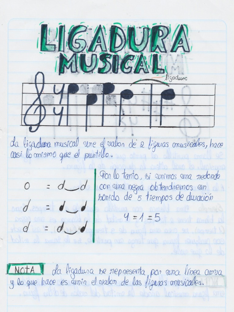 Ligadura y Puntillo Musical - Música | PDF