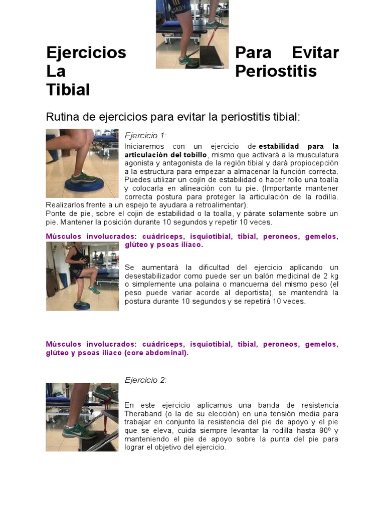 Ejercicios para Evitar La Periostitis Tibial | PDF | Contracción ...