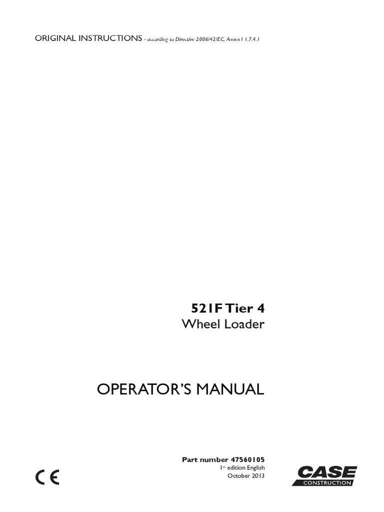 521F Operator Manual | PDF | Mechanical Engineering | Vehicle Technology