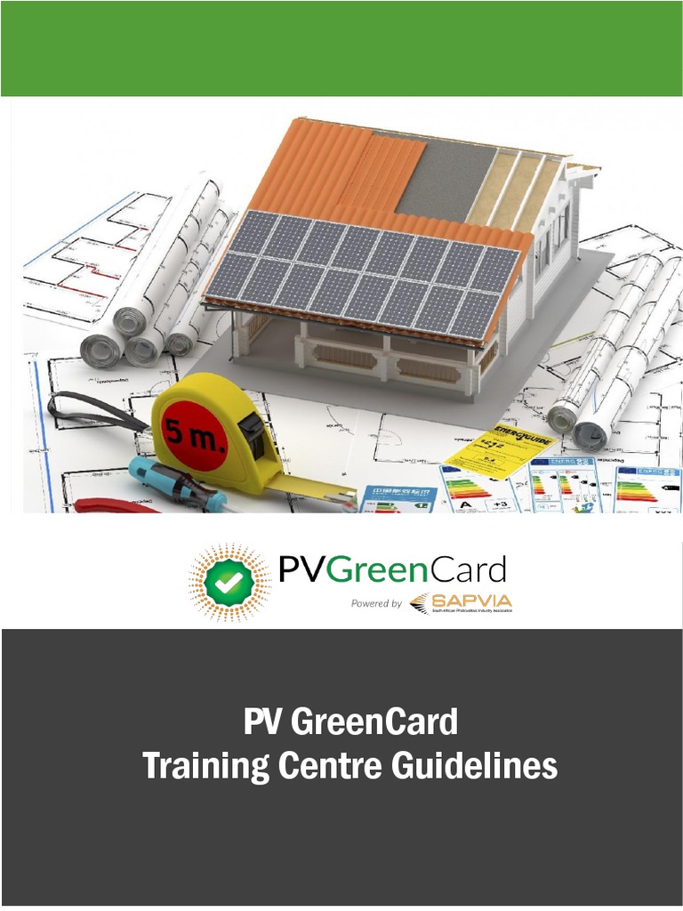 PV GreenCard Training Centre Guidelines - 13102020 Final | PDF ...