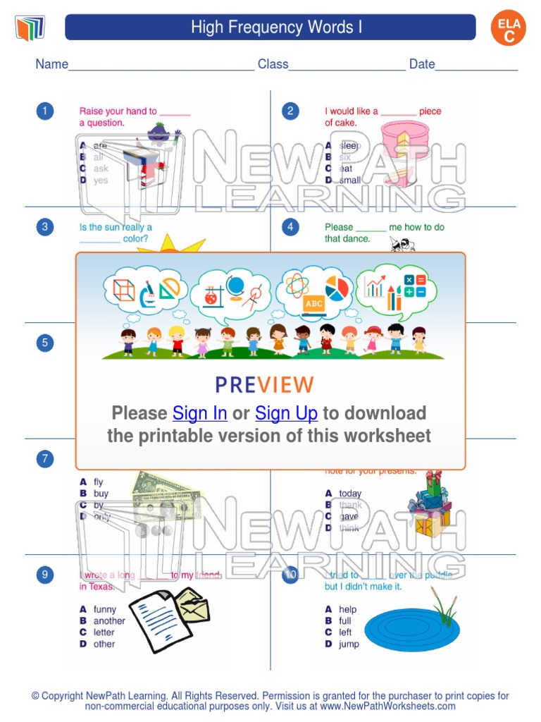 worksheet-ela-grade-3-high-frequency-words-i-5-3 | PDF