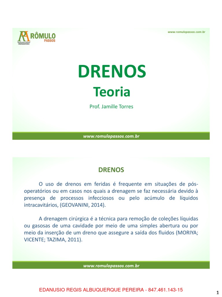 Drenos | PDF | Medicina Clínica | Especialidades médicas