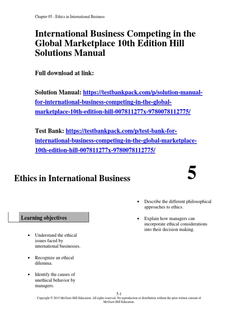 International Business Competing in The Global Marketplace 10th Edition ...