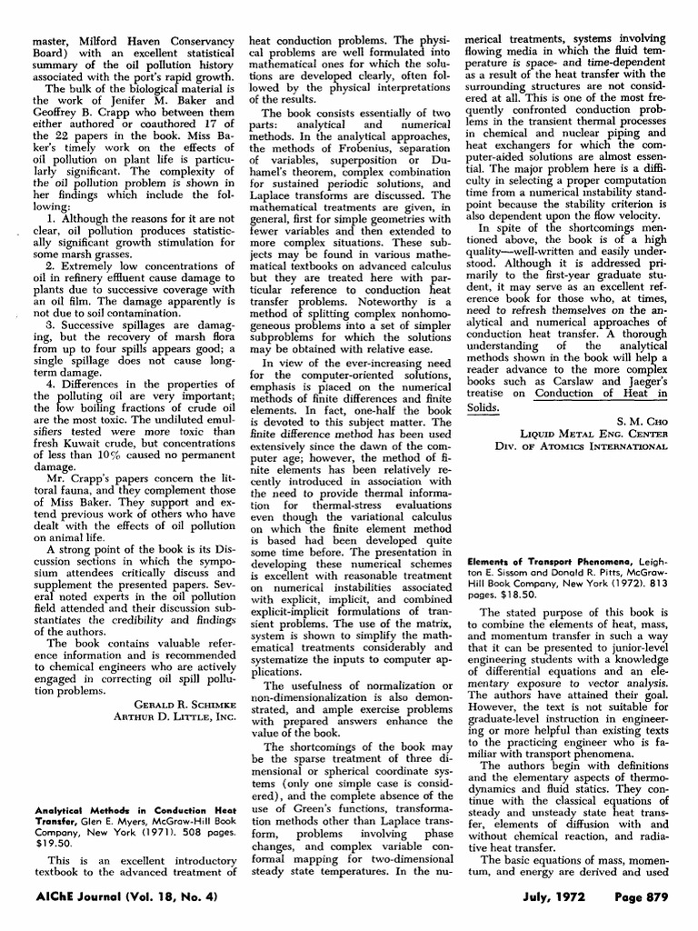 Analytical Methods In Conduction Heat Transfer E S Annas Archive Pdf