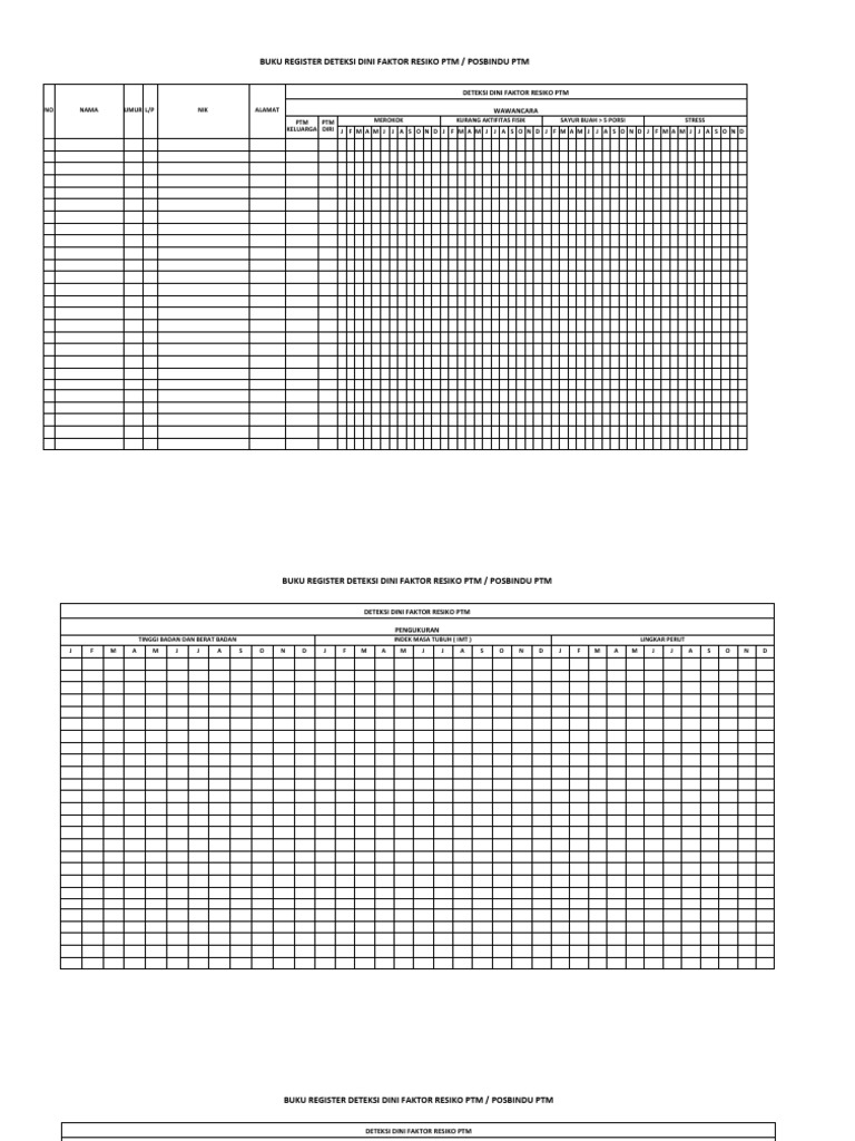 Buku Register Posbindu Pdf
