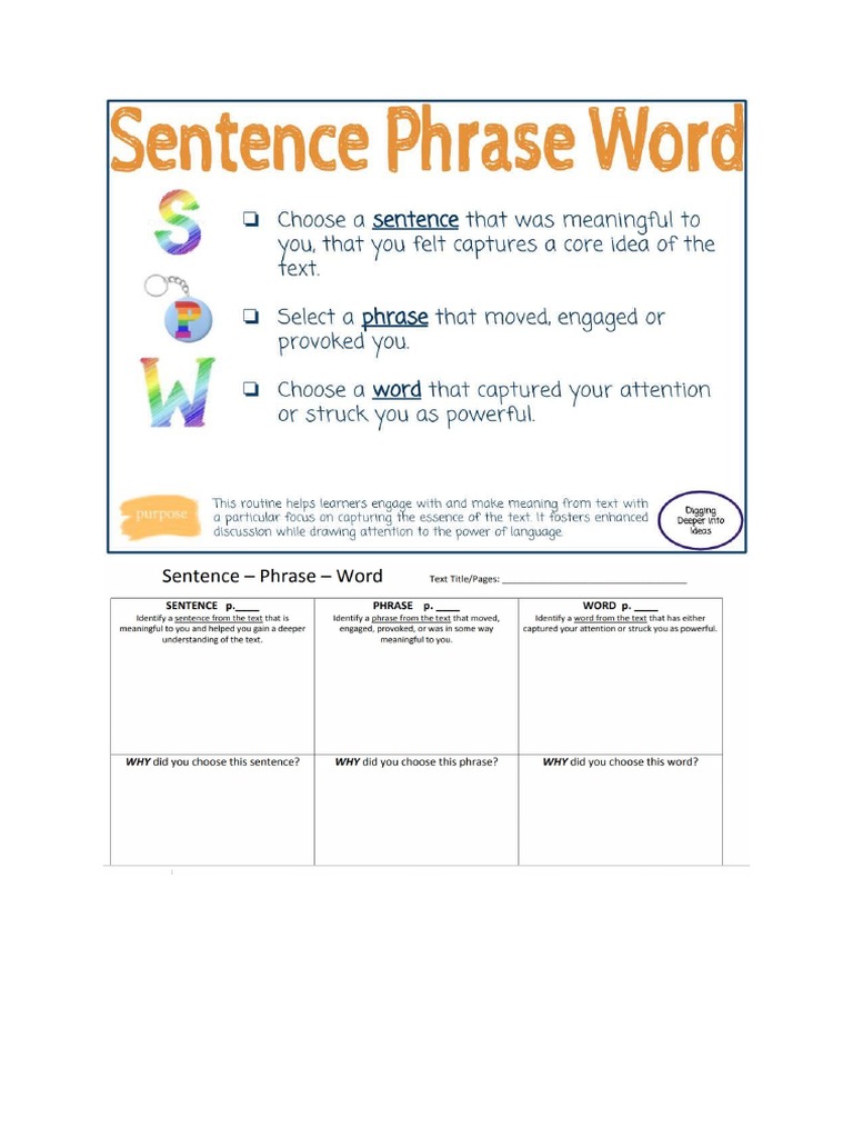 Sentence - Phrase - Word | PDF