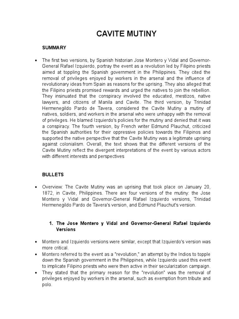 Cavite Mutiny | PDF